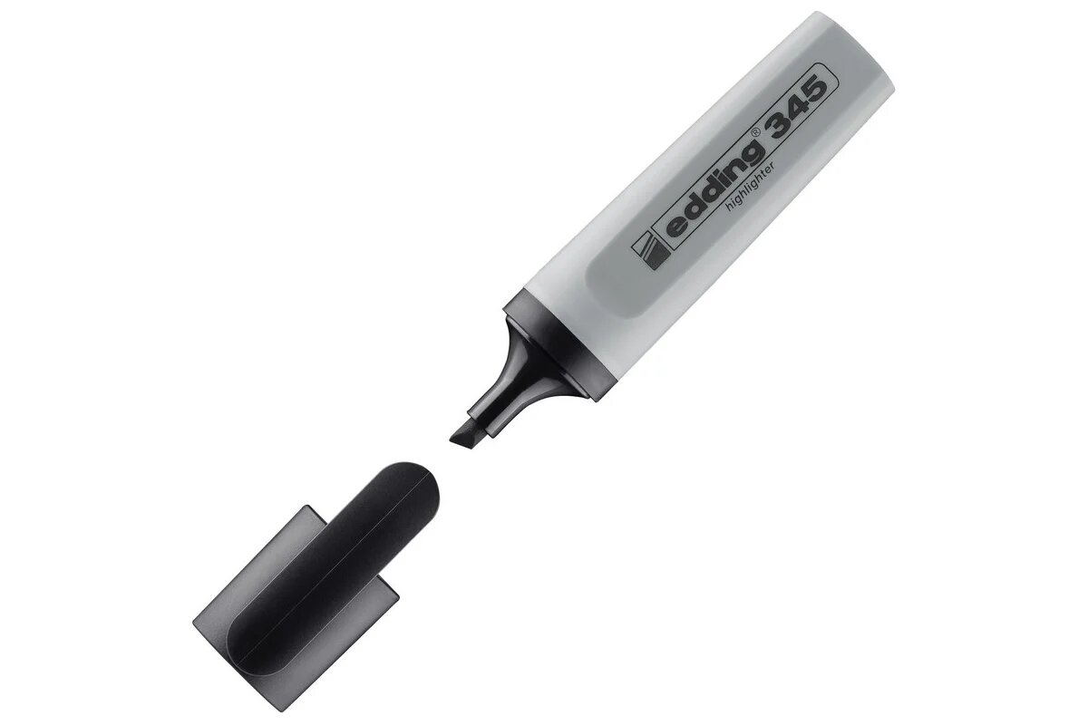 Edding E-345/12 маркер для выделения текста 1-5 мм серый, долговечный, водостойкий