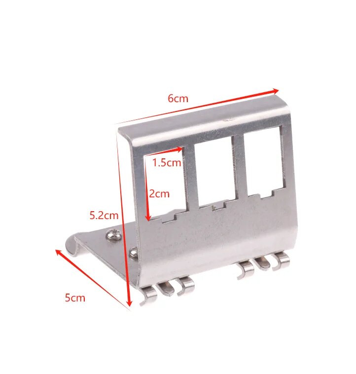 RJ45 3-портовый адаптер Keystone на DIN-рейку, держатель разъема, сетевой проход, вспомогательный инструмент с фиксированной рейкой