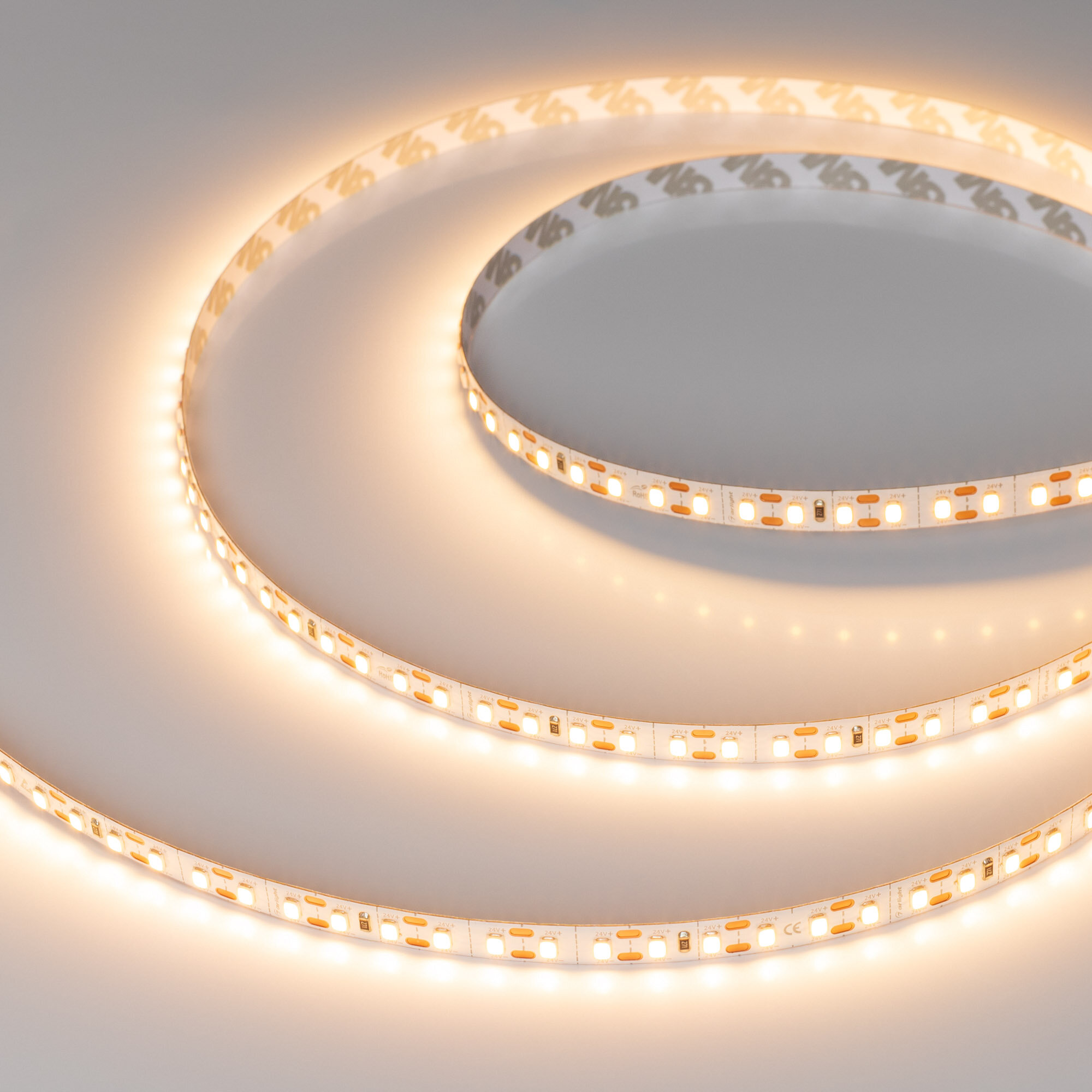Лента светодиодная Arlight Лента FC-A120-8mm 24V Warm2700-CX1 (5 W/m, IP20, 5m) (Arlight, резка 1 светодиод), 5м
