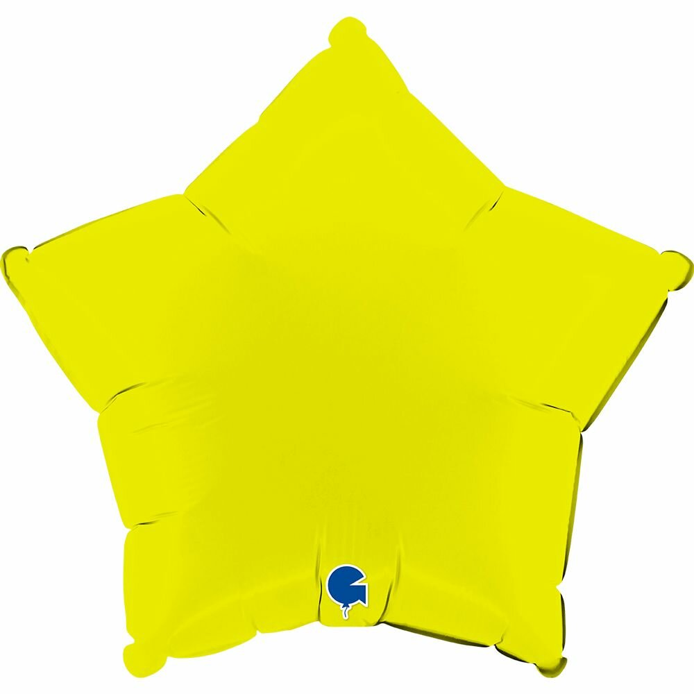Воздушный шар Grabo 18', 46 см, звезда, лайм, сатин