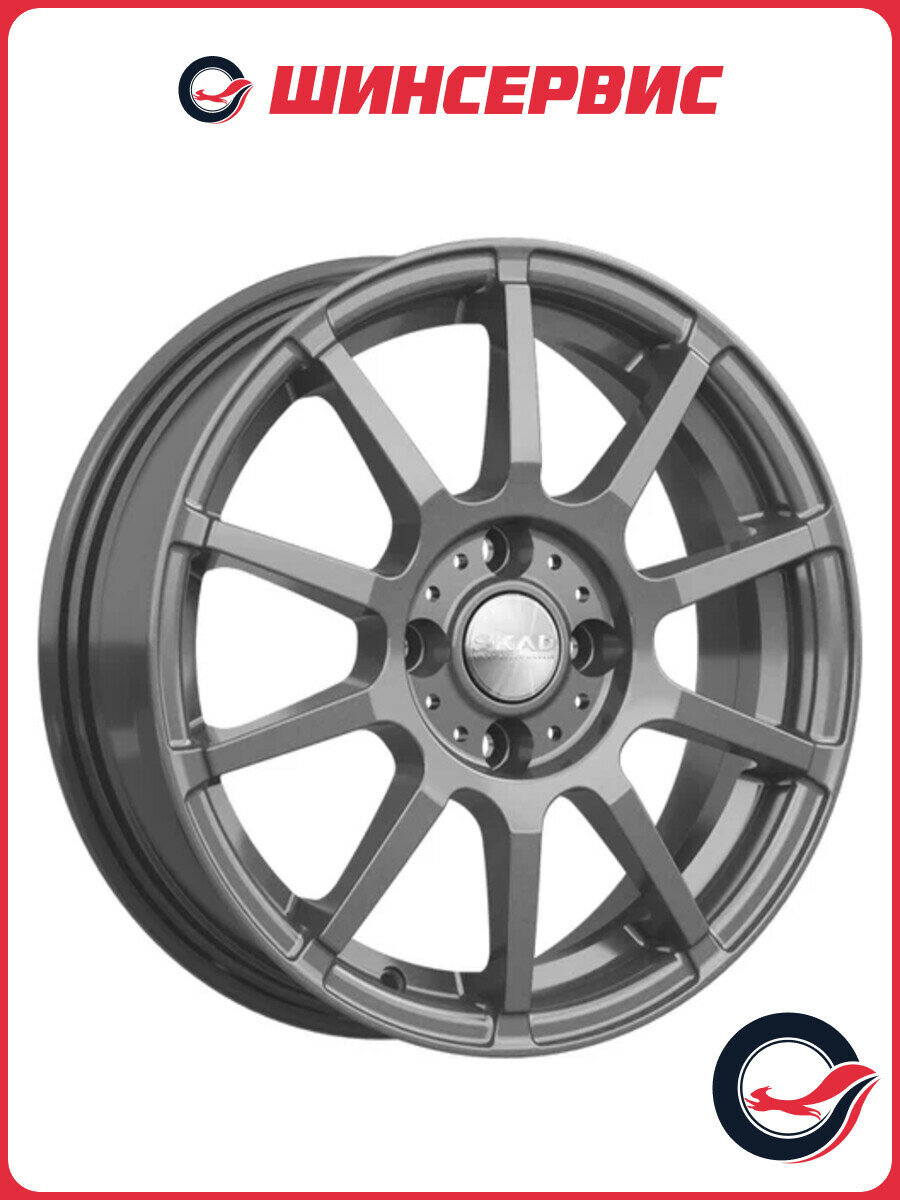 Литой колесный диск Скад Акита R15x6.0J 4x100 ET47 ЦО60.1 для автомобиля