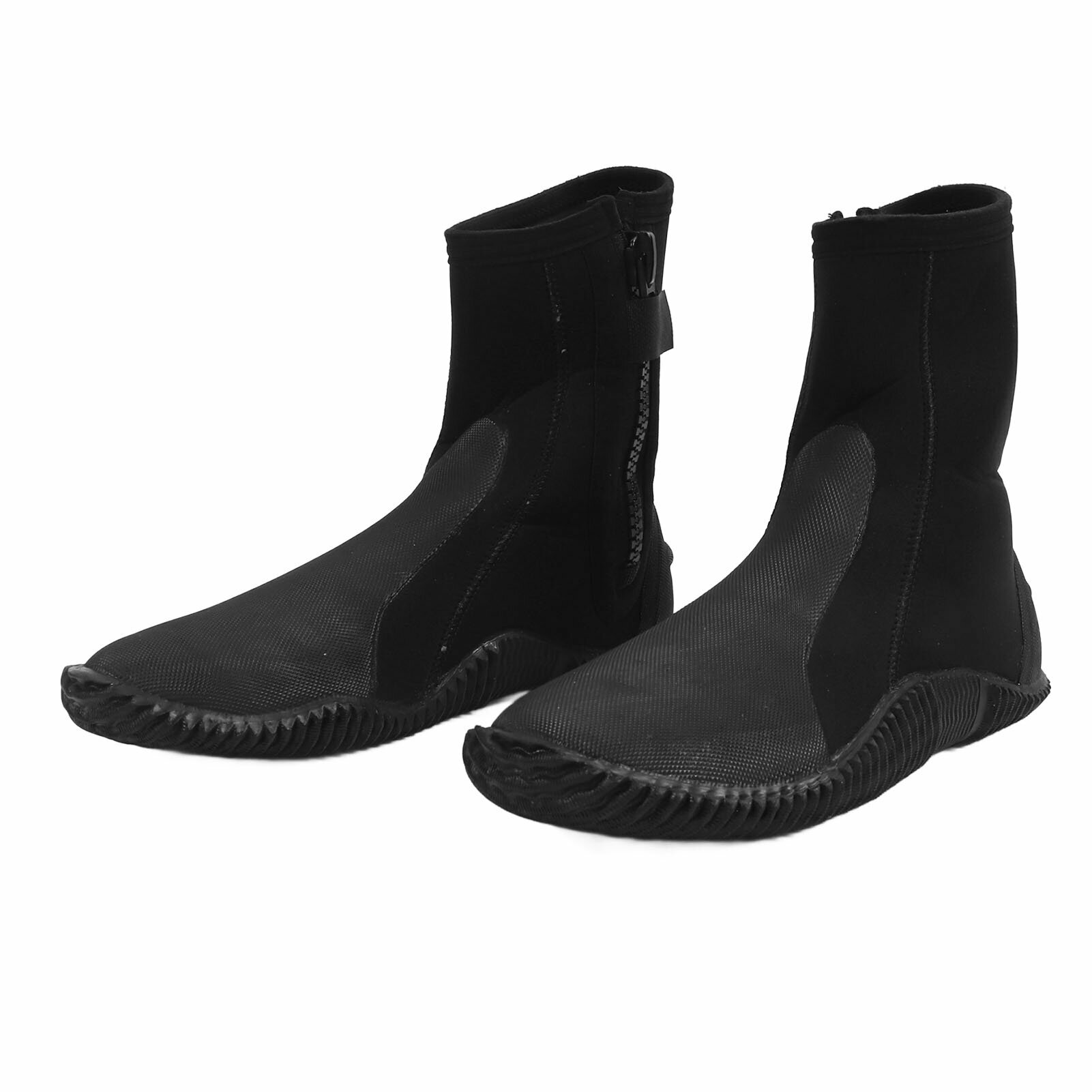 Пара обуви для воды, ботинки для дайвинга с высоким берцем 5 мм, нескользящая обувь для серфинга и плавания для пляжных водных развлечений, черный размер 9 41/42