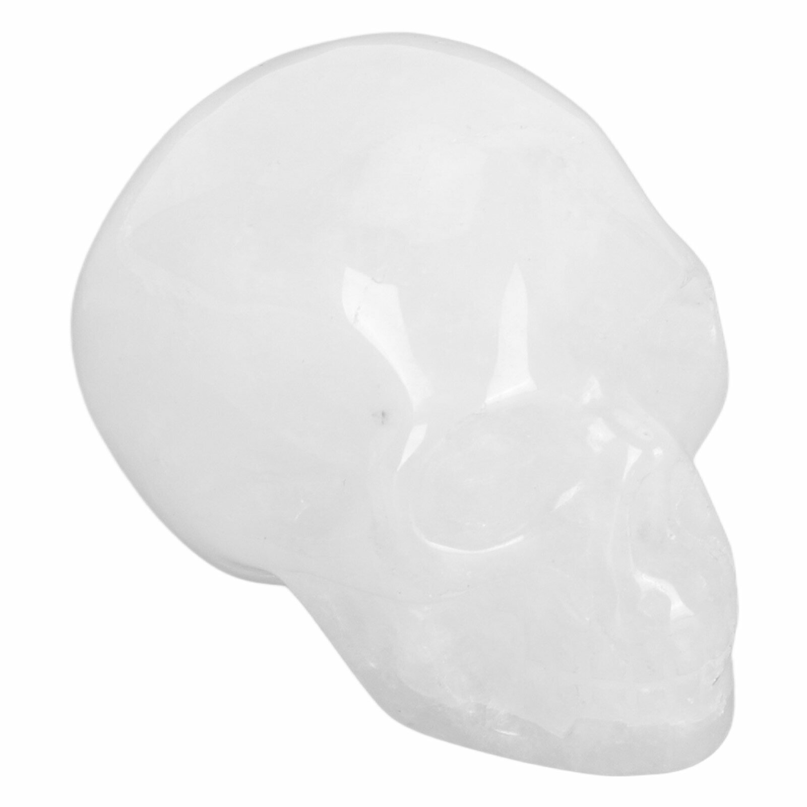 2-дюймовый хрустальный череп, ручная работа, полированная резьба, статуя черепа, миниатюрные черепа, украшения для медитации, расслабляющий белый кристалл