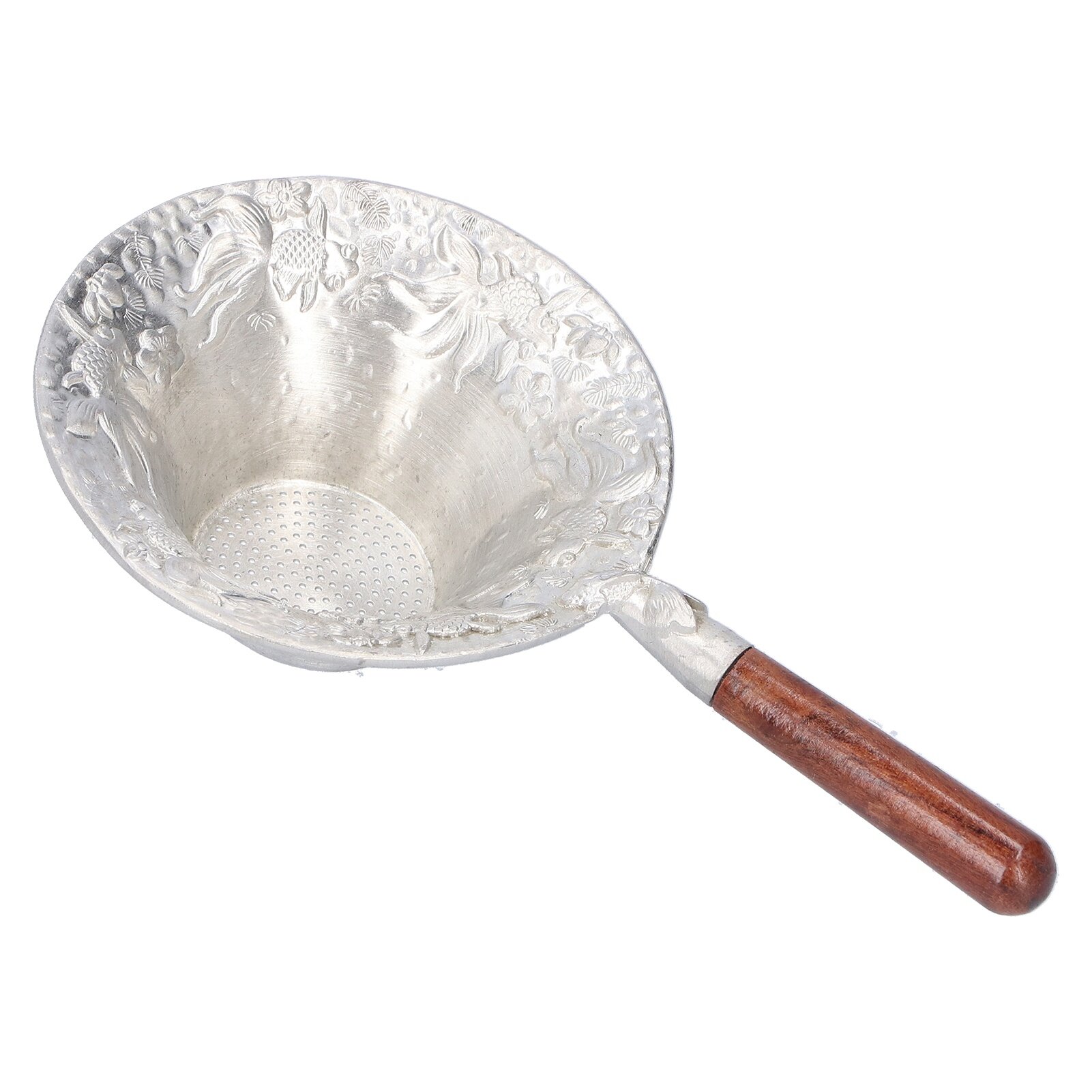 Ситечко для чая в японском стиле, ручная работа, фильтр для заварки чайных листьев, аксессуары для чайного сервиза (ручка из красного дерева)