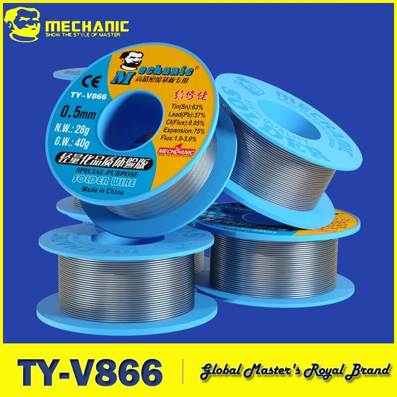 Паяльная проволока MECHANIC TY-V866, 0.6mm, 40г