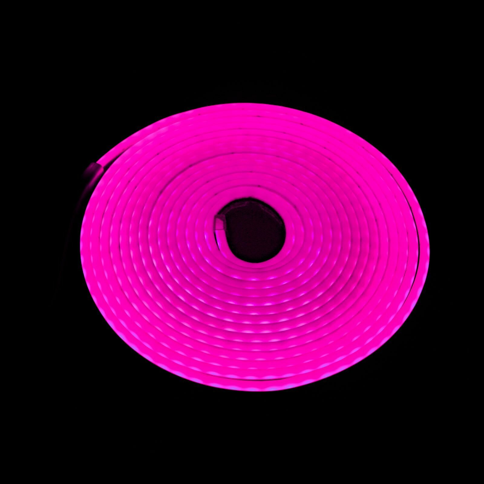 Гирлянда светодиодная Дон Баллон Дюралайт 120 Led-м, с адаптером, 6х12 мм, 12 v, 5 м Розово-фиолетовая