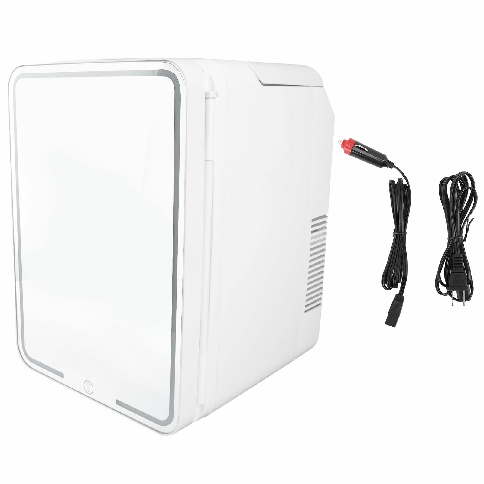 Мини-холодильник 12 л, многофункциональное зеркало двойного назначения, холодильник для макияжа в самолете для домашнего общежития, вилка европейского стандарта, 220 240 В