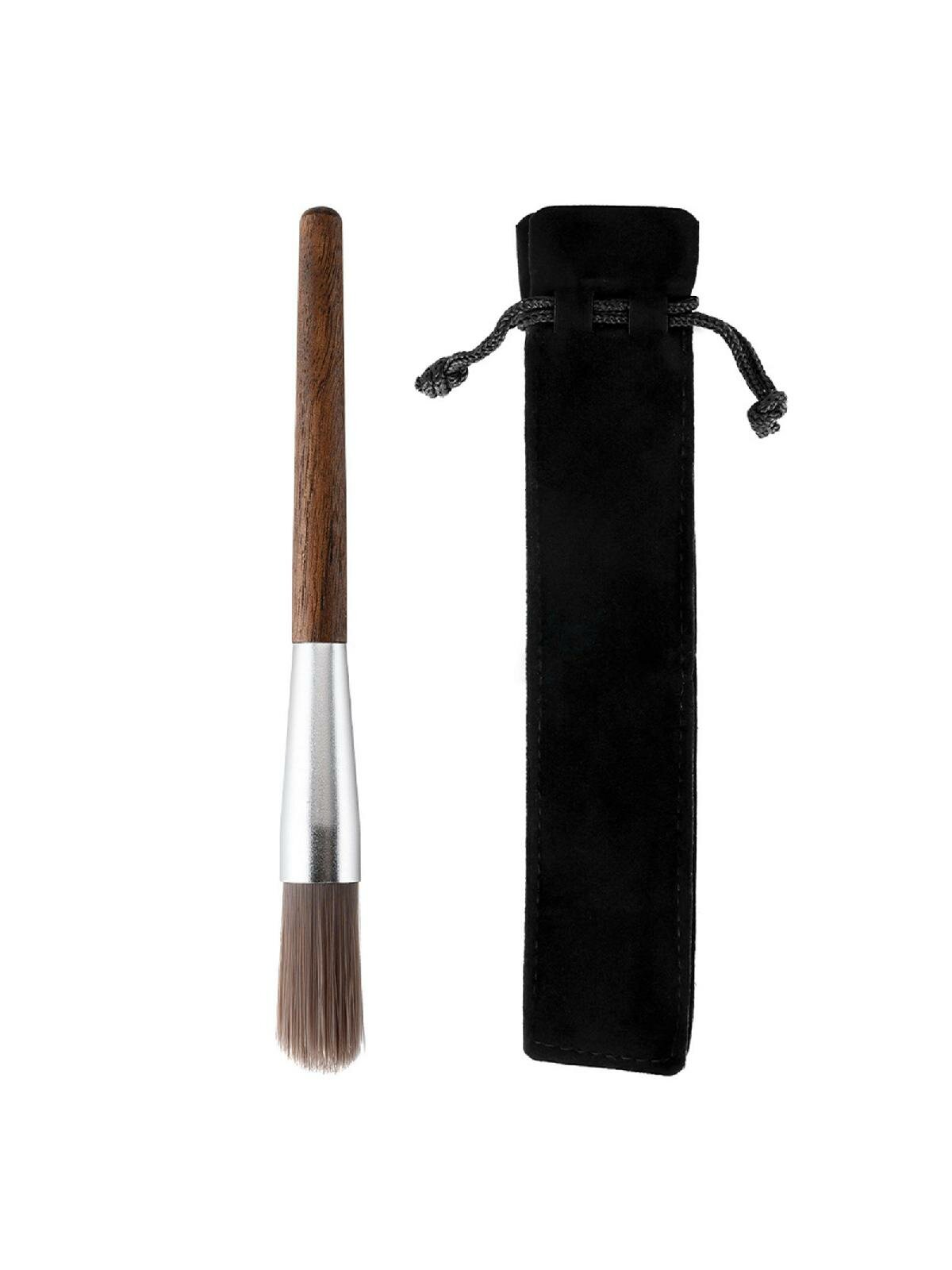 Щетка для кофемолки с деревянной ручкой из грецких орехов Щетка для чистки кофемашины Очиститель для кофемашины эспрессо Портативный инструмент для чистки