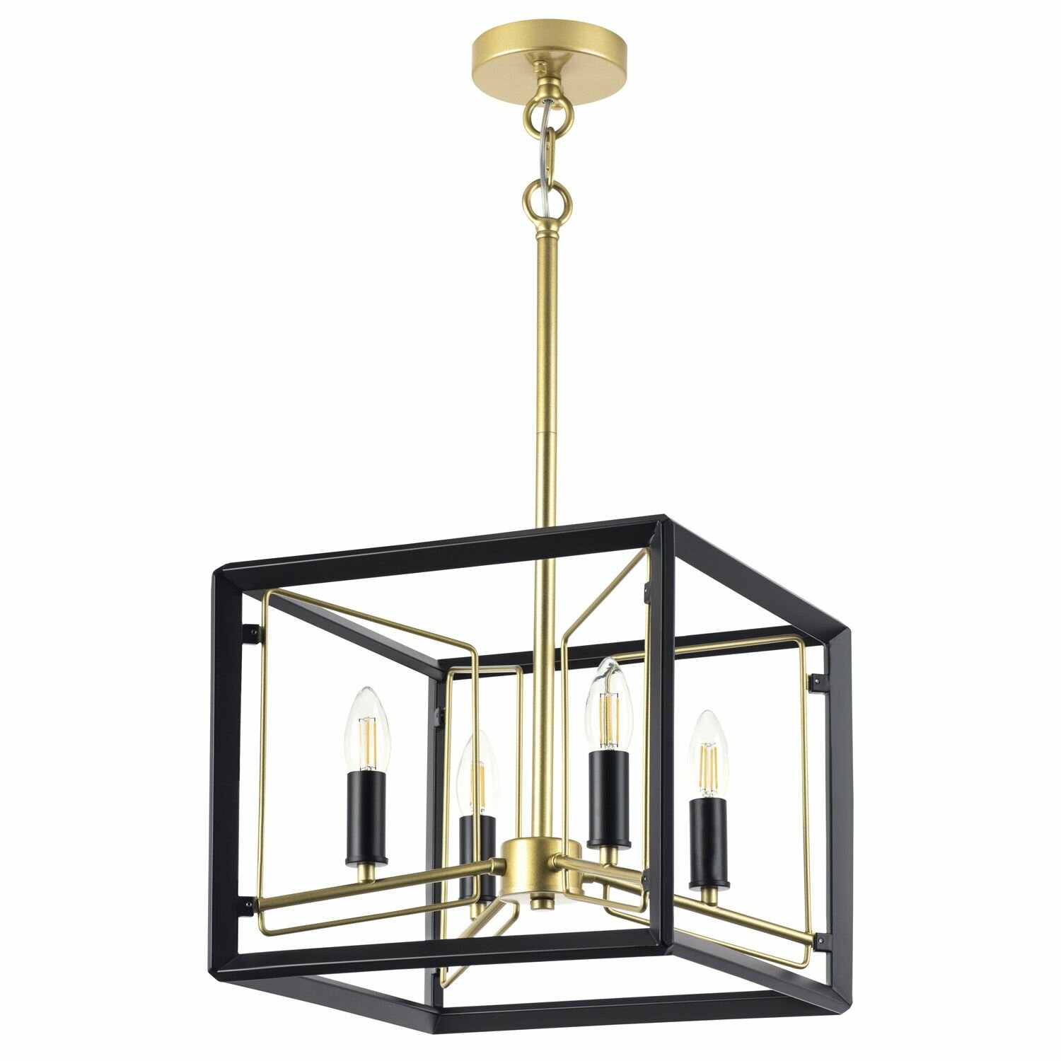 Подвесная люстра LightStar Regolo 713447_LS, E14, 160 Вт, металл, черный, золотой