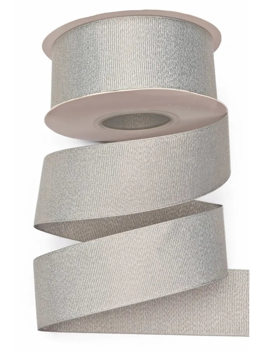 Лента репсовая с люрексом 4см (9м)