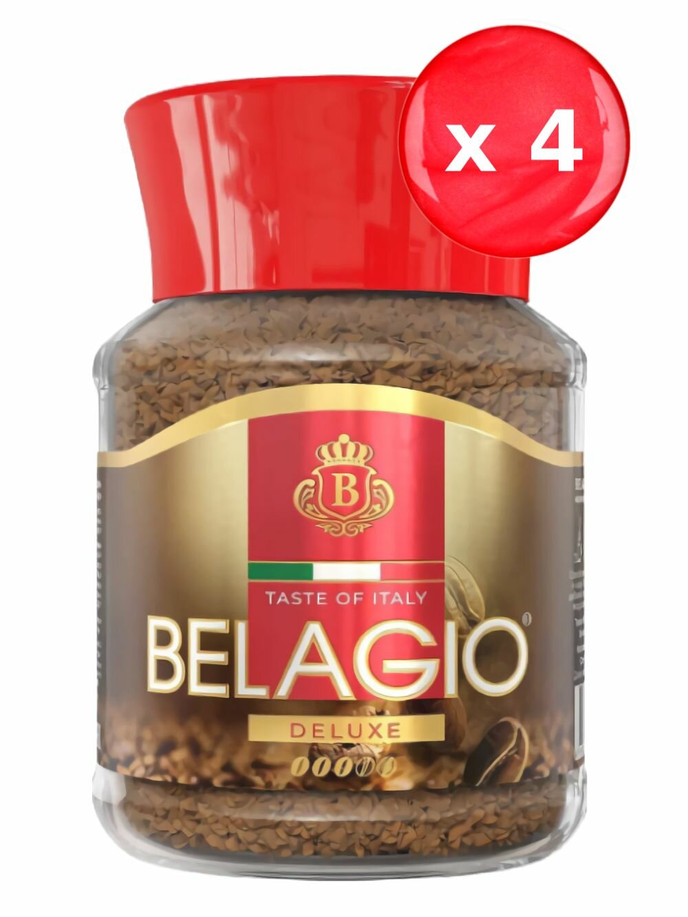 Кофе Belagio Deluxe растворимый сублимированный, 95 г х 4 шт