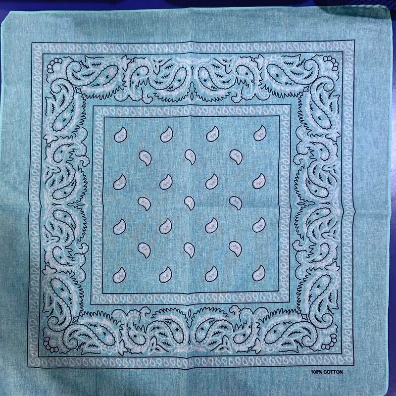 Новинка дизайна, модная хлопковая бандана в стиле хип-хоп, квадратный шарф, повязка на голову, хиджаб с краской, черный, красный, с узором пейсли, шарфы для женщин, мужчин, мальчиков и девочек