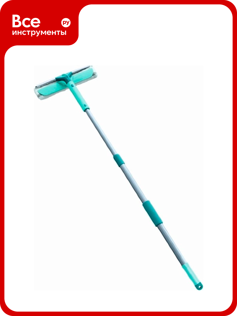 Щётка для мытья окон с губкой и телескопической ручкой Leifheit Basic Wet, мытья окон