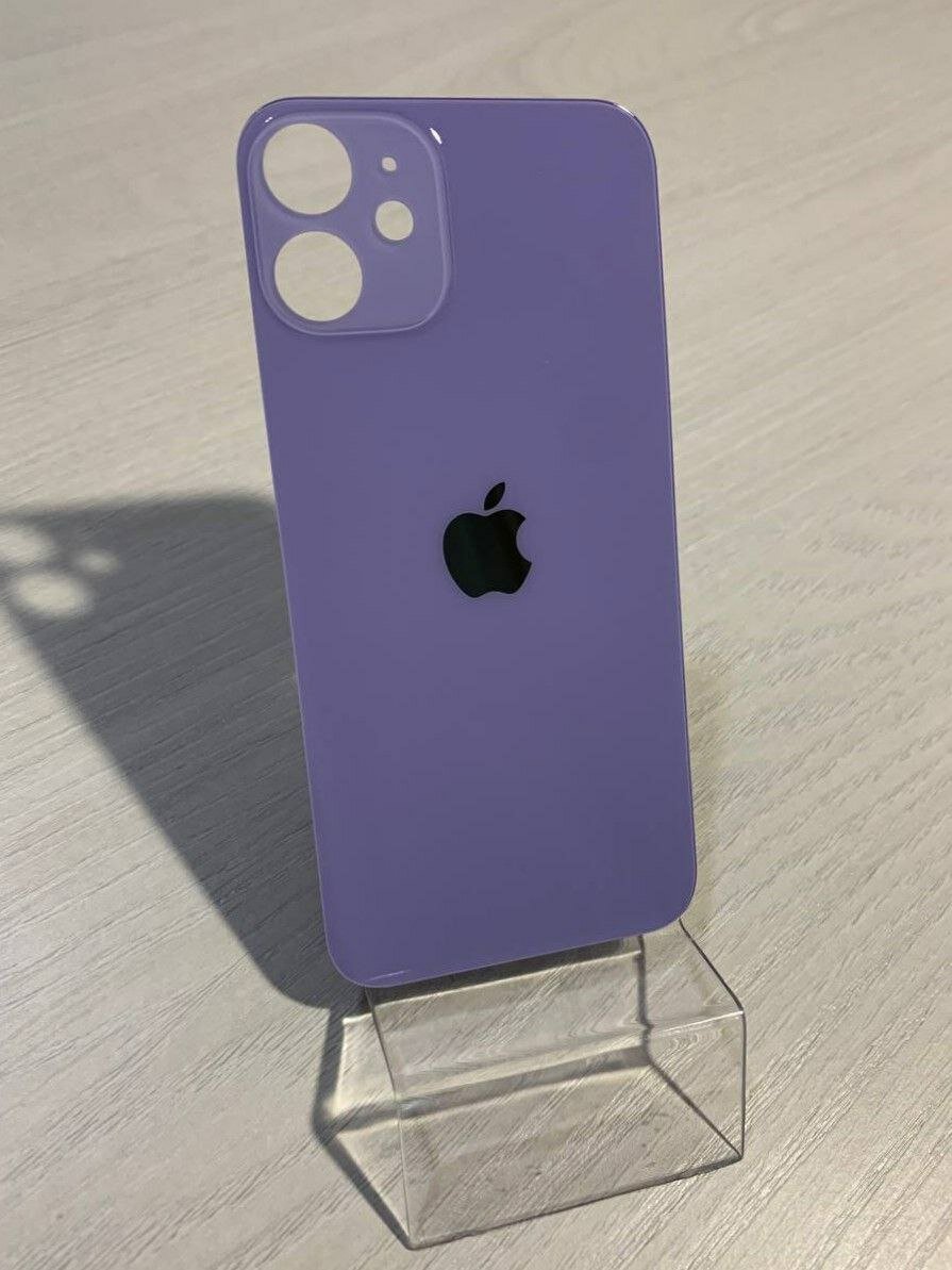 Задняя крышка (стекло корпуса) для IPhone 12 mini фиолетовая (PURPLE)
