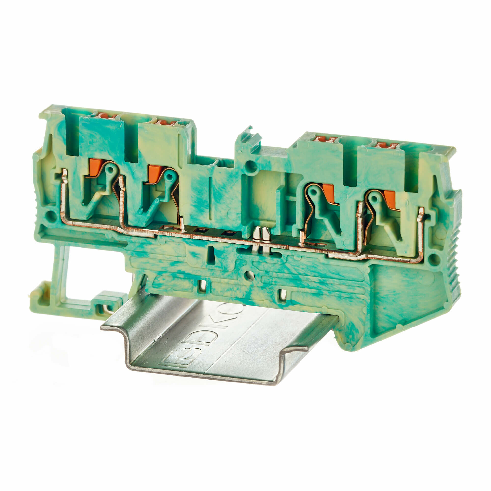 Клемма заземления, зажим push-in, 4 точки подключения, 2.5 кв. мм DKC VPR-2.5-QUATTRO-PE