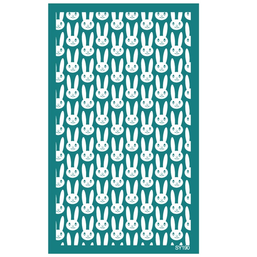 Кролики Яичная Скорлупа Глиняные Трафареты Для Шелкографии 6,3x4 Дюйма Трафареты для Шелкографии для Росписи Глиняных Деревянных Футболок Тканевый Мешок