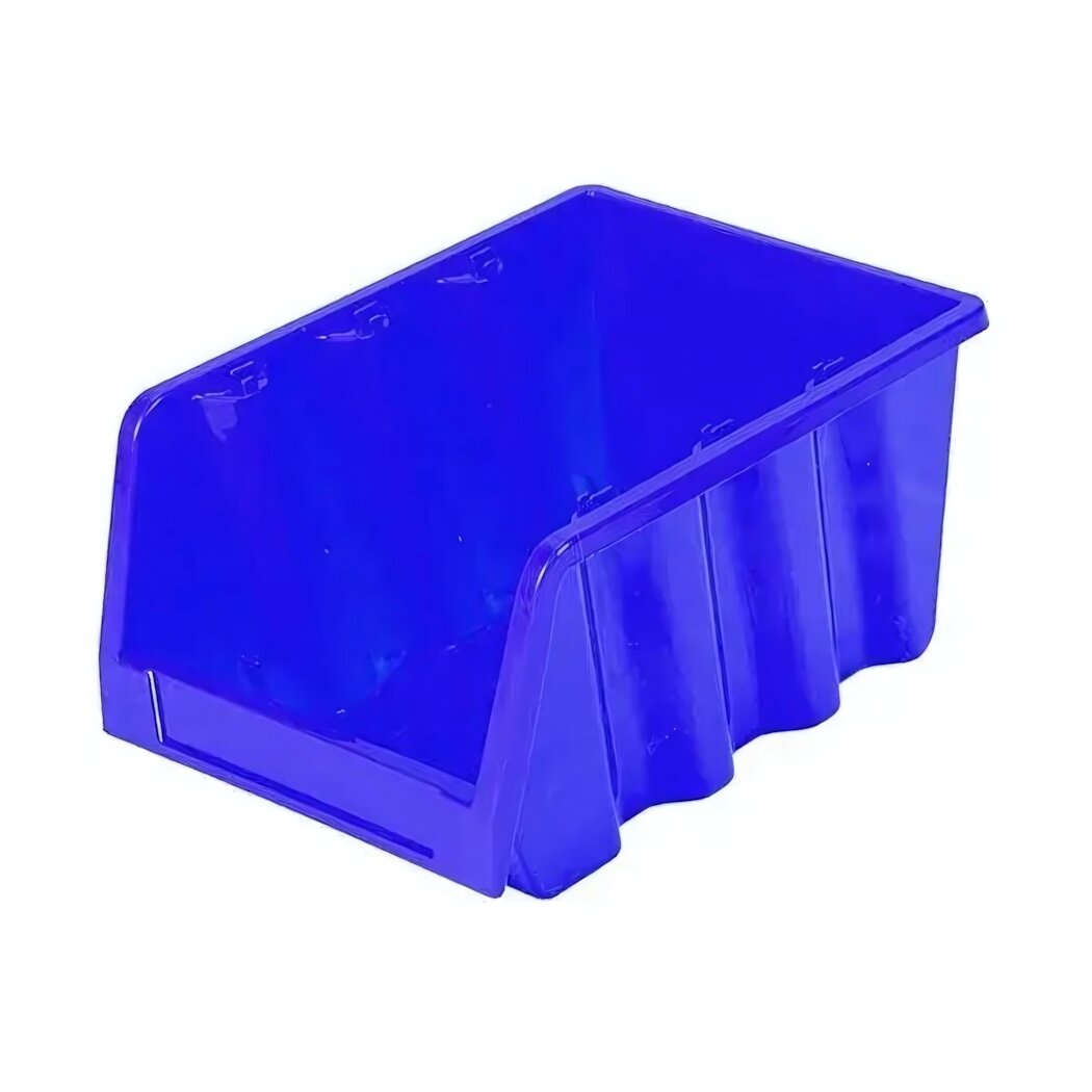 Лоток для метизов 200х90х120мм, пластиковый, синий, с наклонным дном для удобного доступа