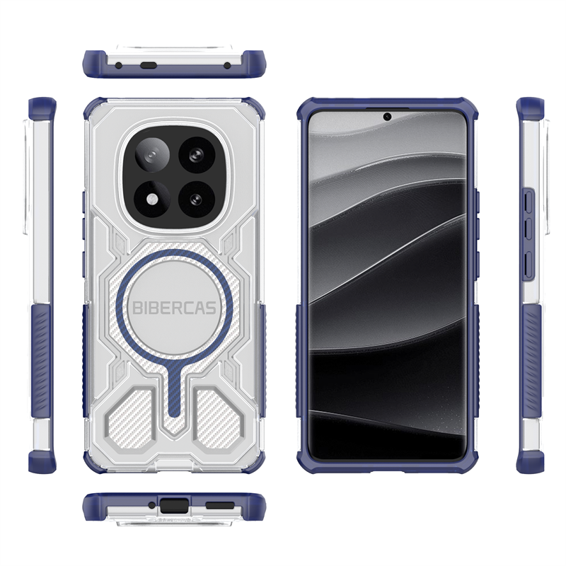 Подходит для Redmi Note 14 Pro 5G/Poco X7/Сяоми Редми Нот 14 Про 5G Чехол для смартфона, подставка, прозрачный,360° Полная защита, накладка, поликарбонат (PC), защита камеры, ударопрочный, усиленные углы