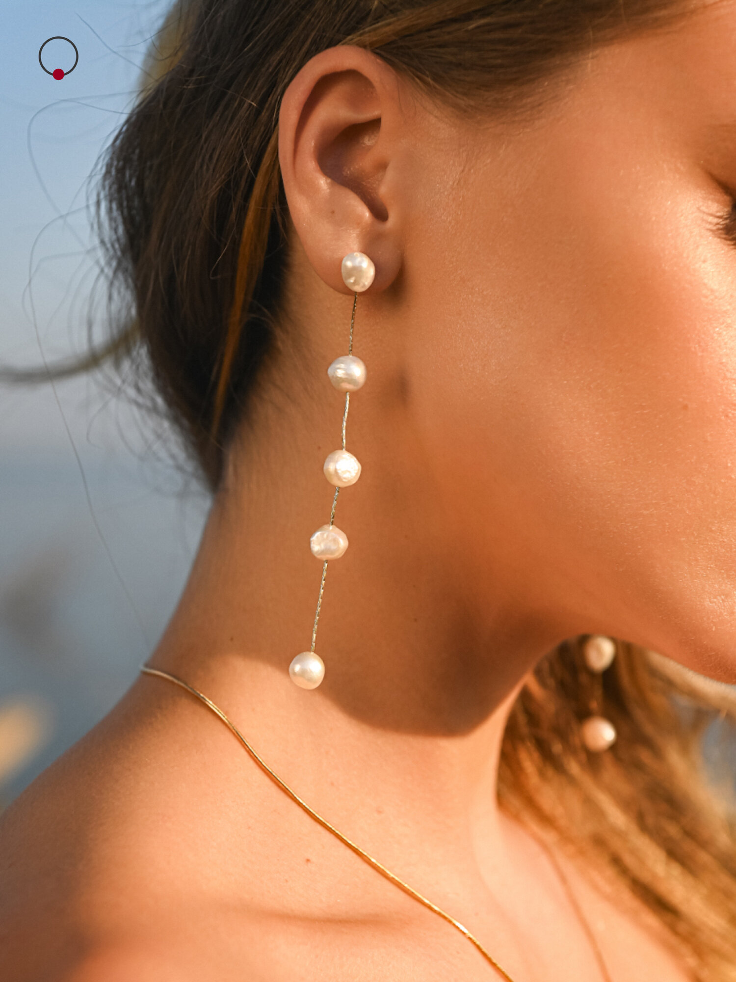 Серьги, жемчуг культивированный