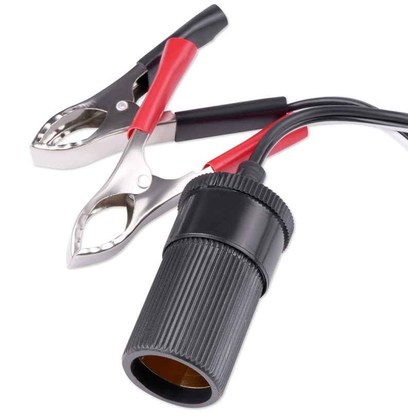 Гнездо прикуривателя с "крокодилами" 120вт avs 12/24 cs101