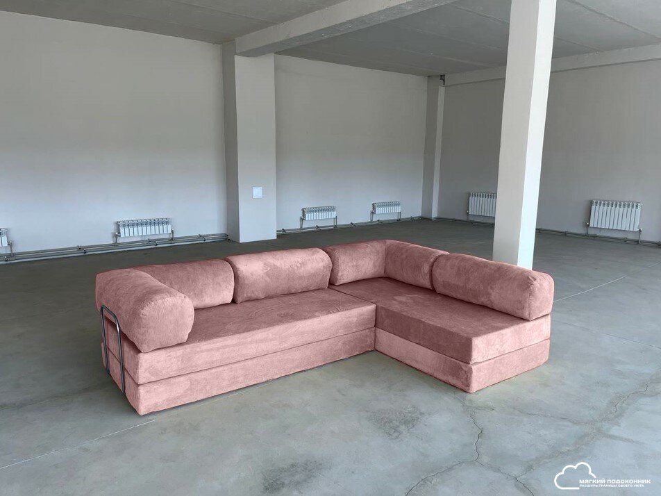 Бескаркасный угловой диван Тедди 200*300 на заказ, съемные чехлы, антивандальная ткань