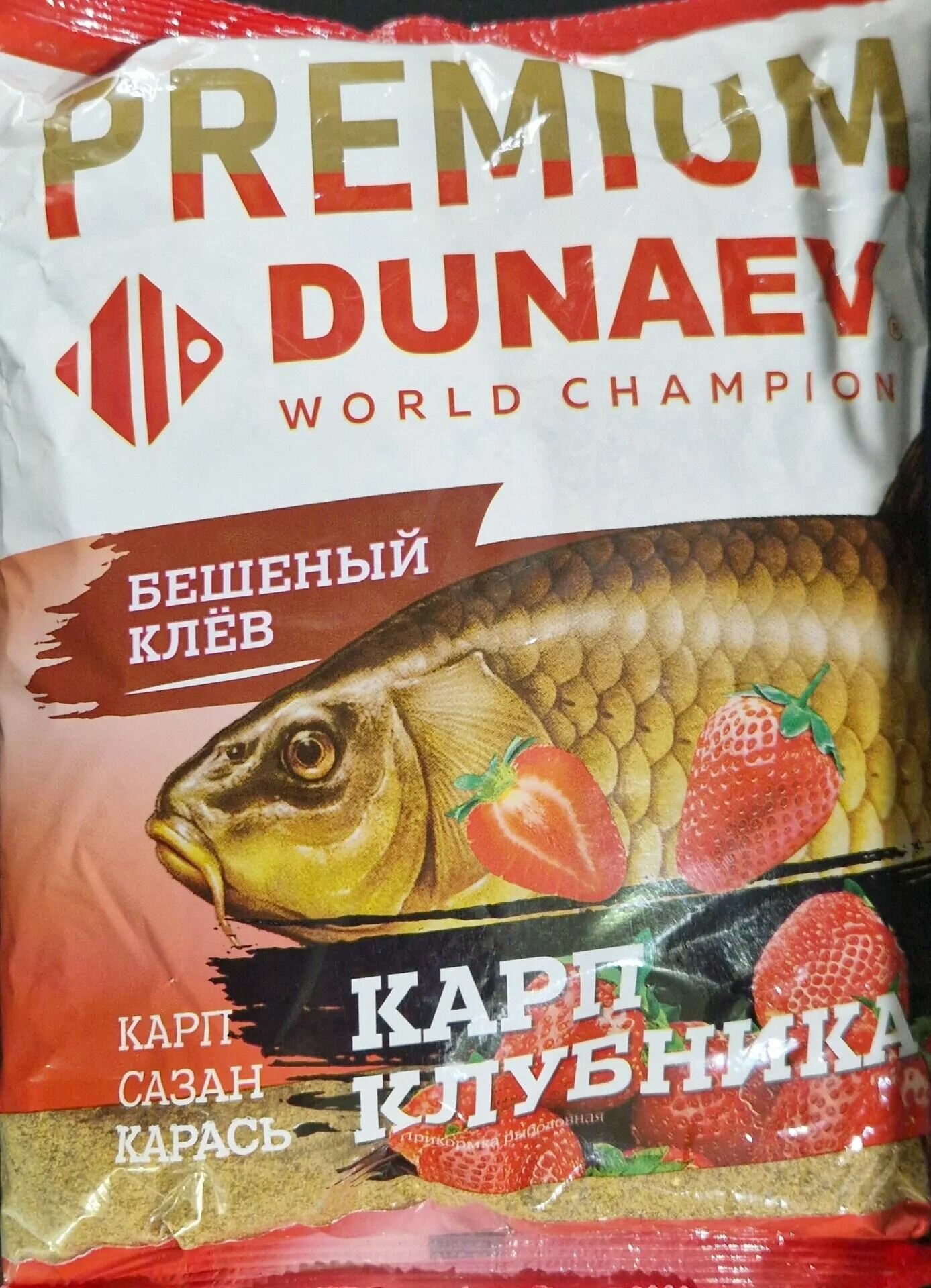 Прикормка Dunaev премиум 1кг Карп-Сазан Клубника