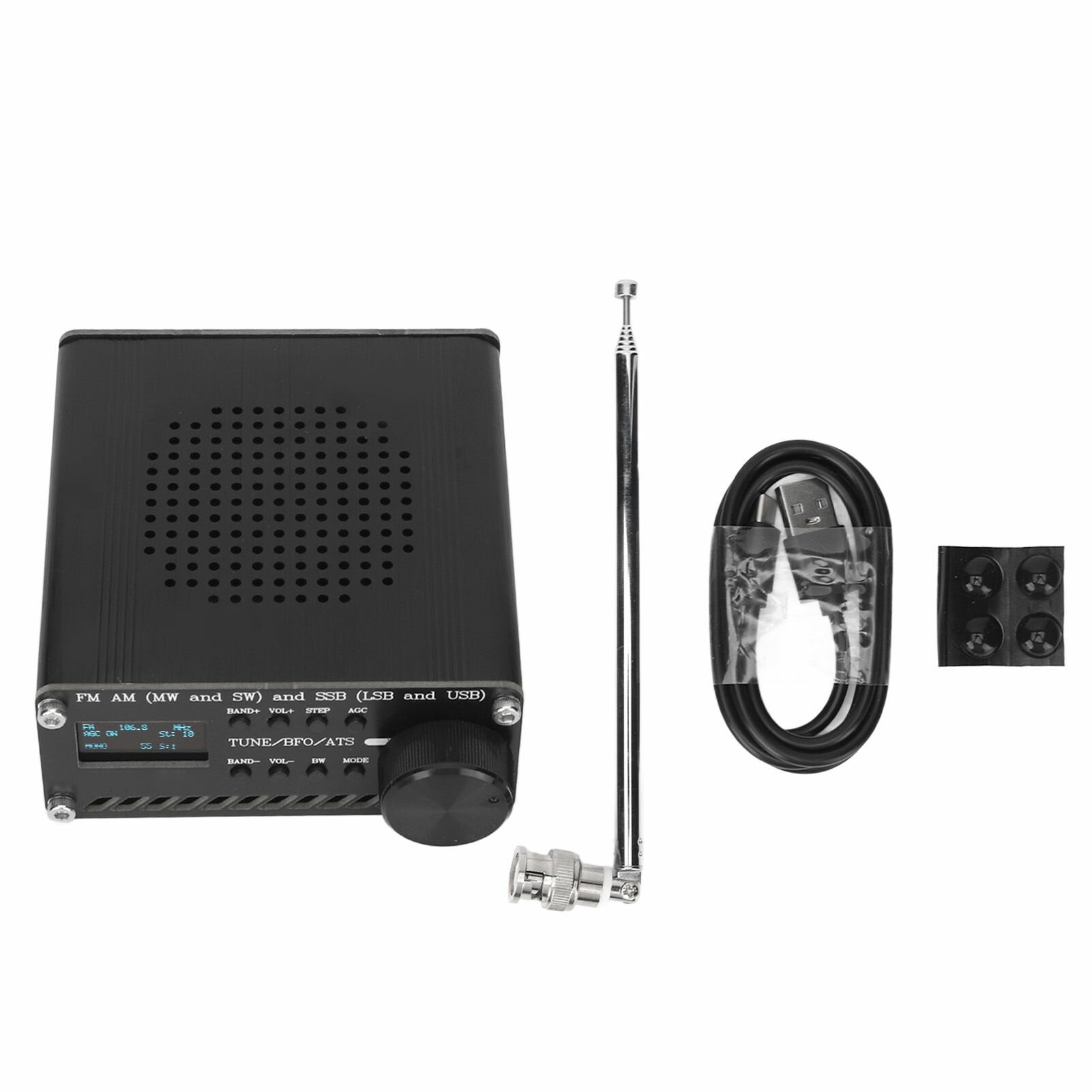 Полнодиапазонный радиоприемник FM AM SW SSB LSB USB портативный сканер частот из алюминиевого сплава для использования дома на открытом воздухе, высокая чувствительность