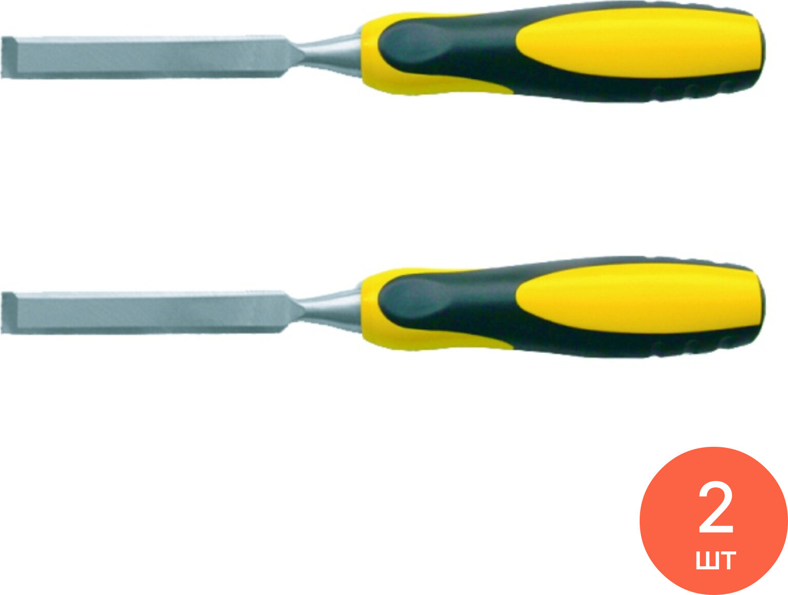 Стамеска 888 долото, из легированной стали и пластика, цвет желтый, ширина 24мм / инструменты (комплект из 2 шт)