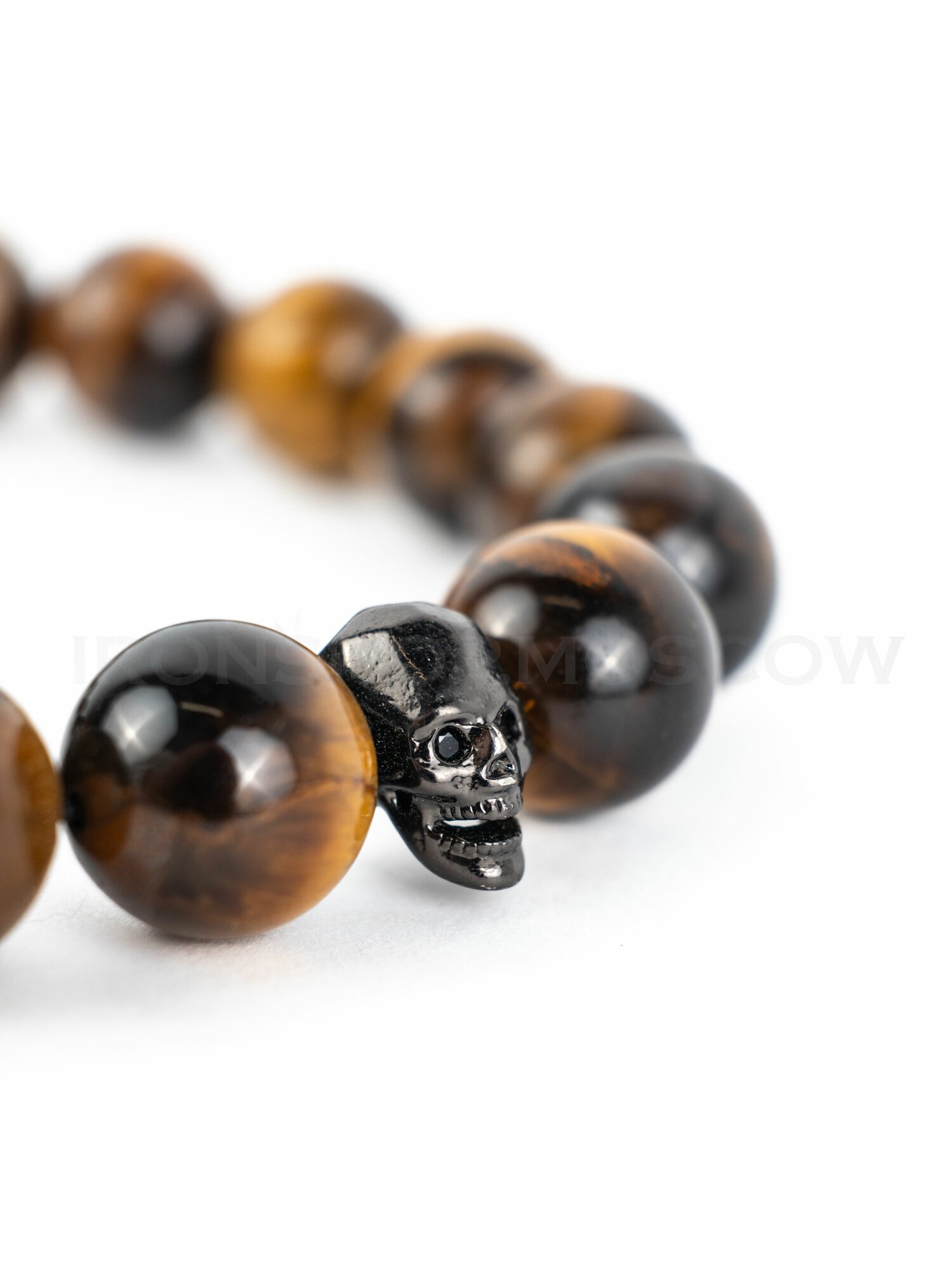 Браслет, металл, тигровый глаз