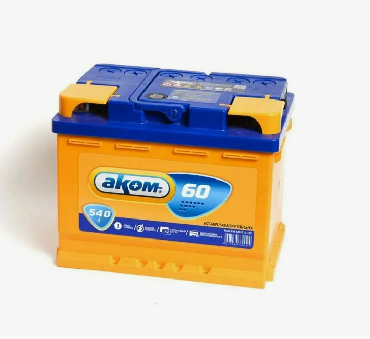 Аккумулятор аком 60 а/ч обратная r+ 242x175x190 en540 а