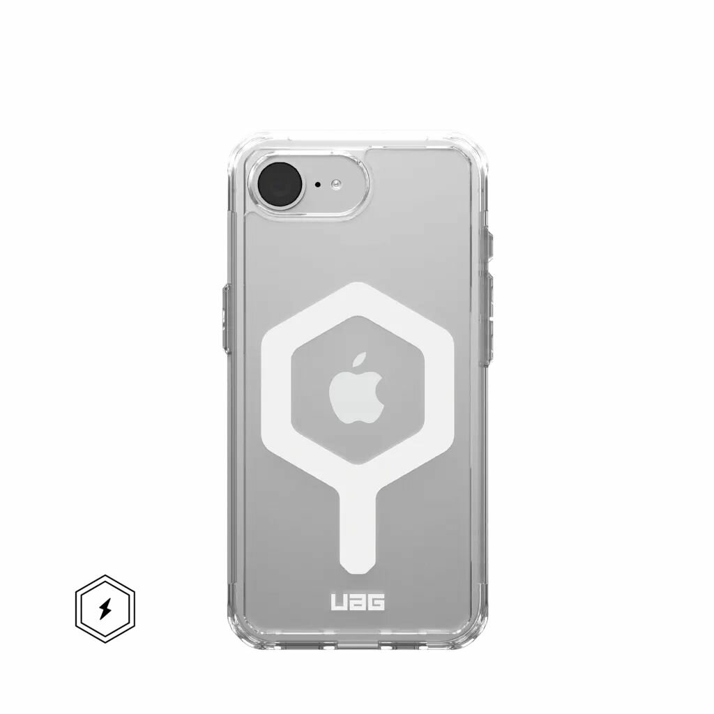 Чехол с поддержкой MAGSAFE Uag Plyo для iPhone 16E, цвет прозрачный/белый (Ice/White)