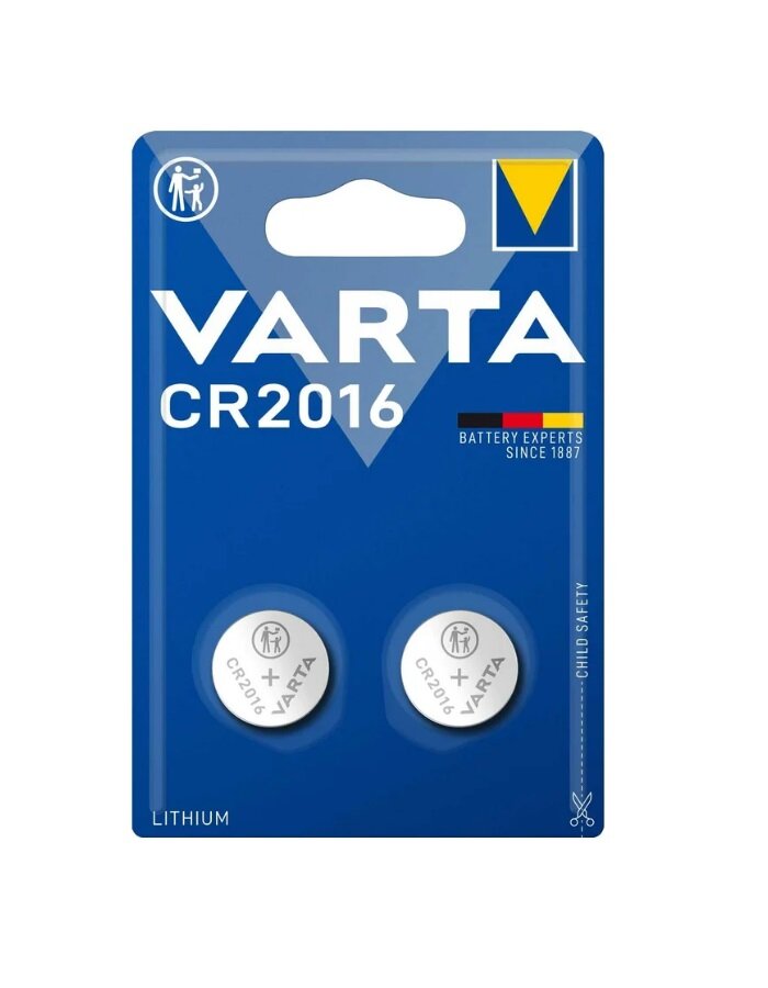 Батарейка Varta ELECTRONICS CR2016 06016101402 BL2 Lithium 3V