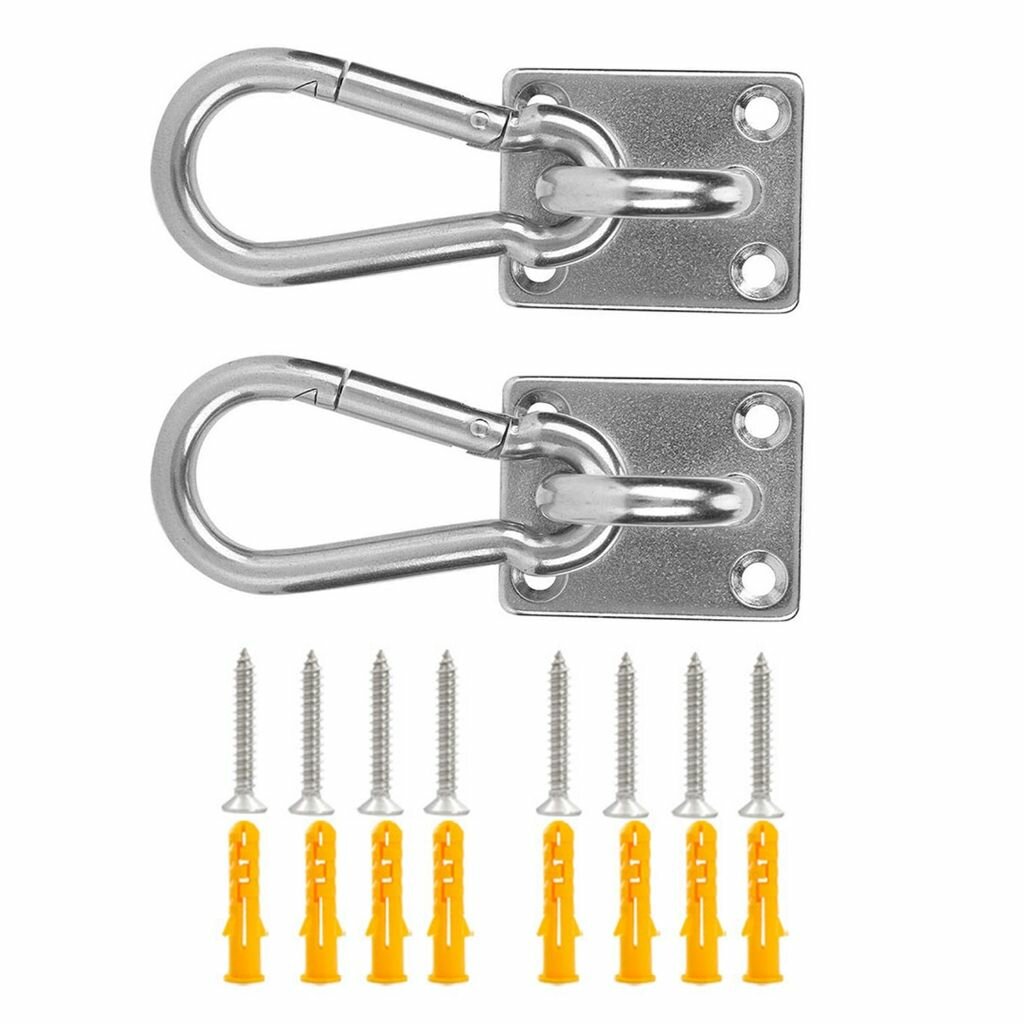 1 комплект потолочных крючков из нержавеющей стали, подвесные кронштейны, крепление для гамаков йоги, качелей, боксерских груш