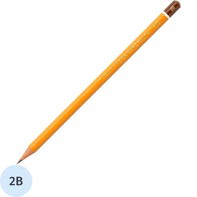 Карандаш чернографитный KOH-I-NOOR 1500/2B б/ласт, Чехия
