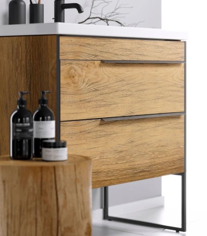 Тумба под раковину Aqwella Fargo 80 Дуб балтийский