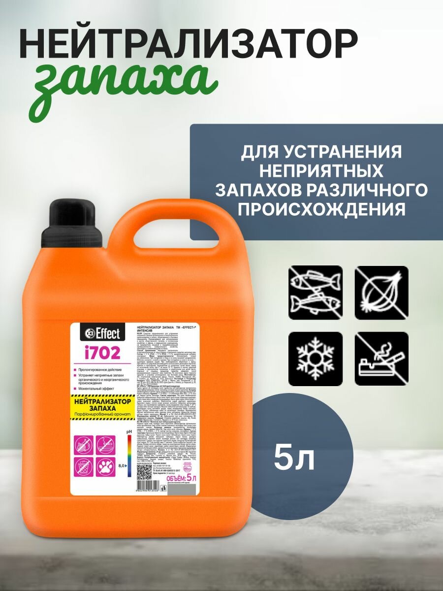 Нейтрализатор запахов, освежитель воздуха Effect Intensive 702, 5л