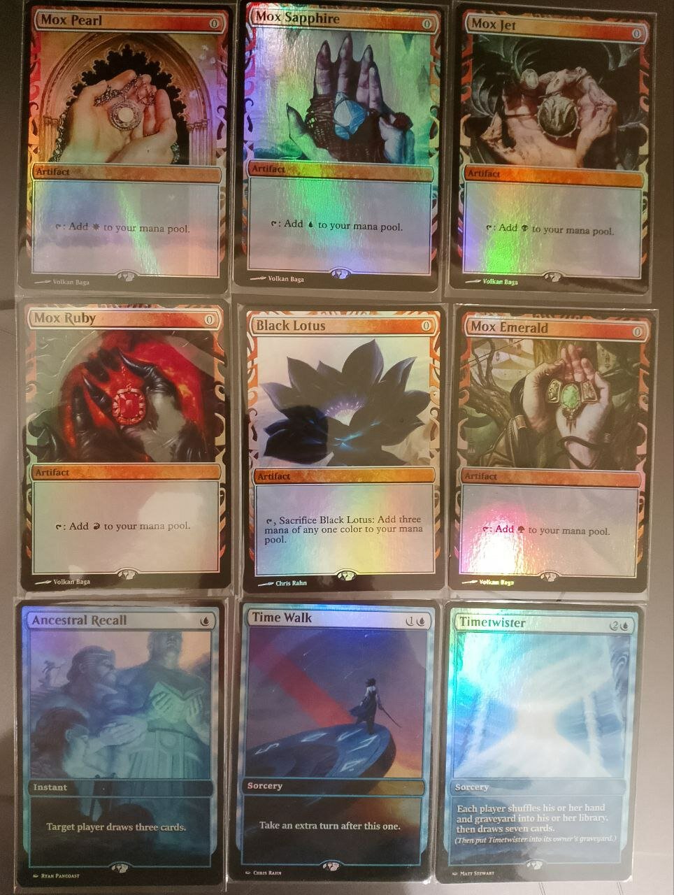 MTG Фоил прокси P9 \\ Лотус, Моксы, Рекол, Тайм волк, тайм твистер