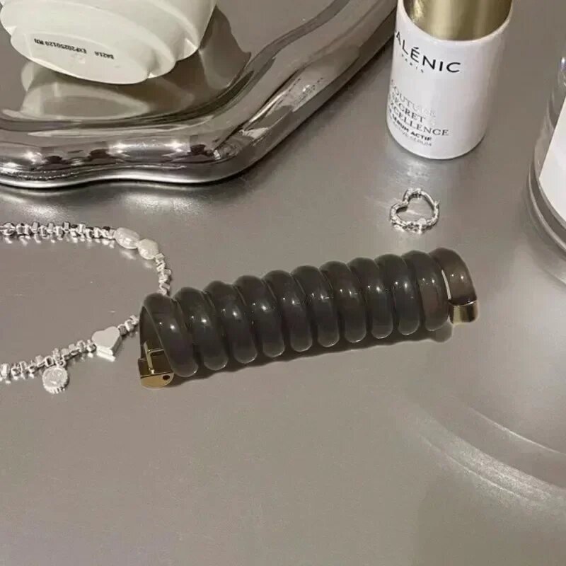 Спиральные резинки для волос, серые
