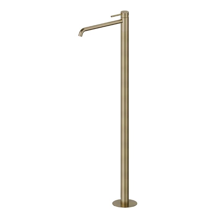 Напольный смеситель для ванны с душем Newform X-Steel 316 69618EX.59.098 С внутренней частью, золотой, матовый, из нержавеющей стали, с керамическим картриджем