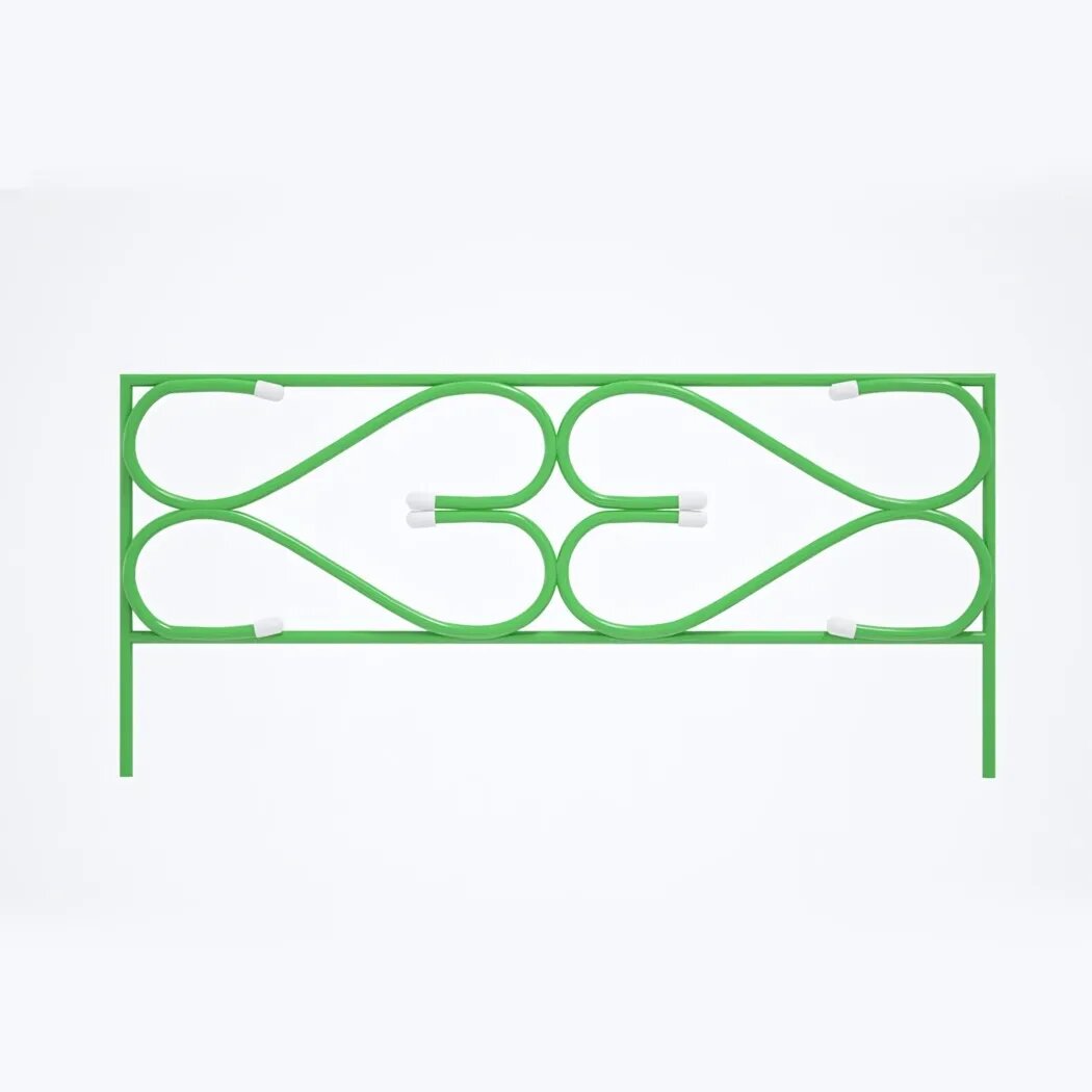 Заборчик садовый «Дачный» 30см, металлический, длина 3,25м, 5 деталей