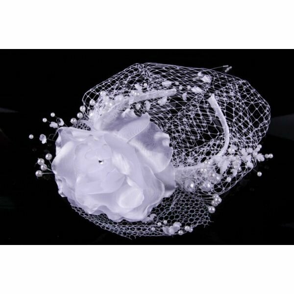 Диадема с жемчугом, текстиль, Эстет, жемчуг искусственный, текстиль, вес - 30.32 гр.