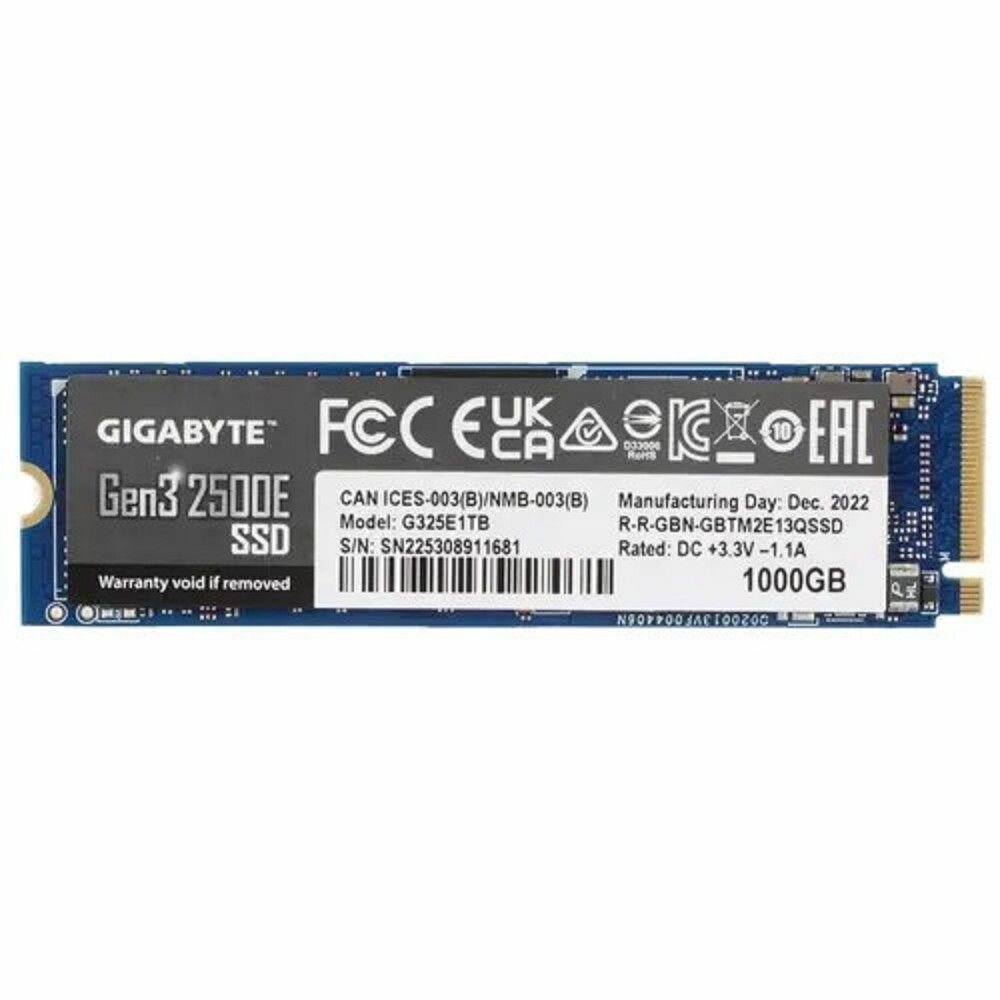 Gigabyte носитель информации SSD 1TB G325E1TB M.2 NVMe PCIe 3.0