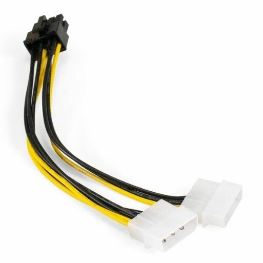EXEGATE Переходник EX294788RUS Переходник питания PCI - Express 8pin EX - CC - PSU - 62 от 2х разъемов Molex IDE блока питания, 0,15м