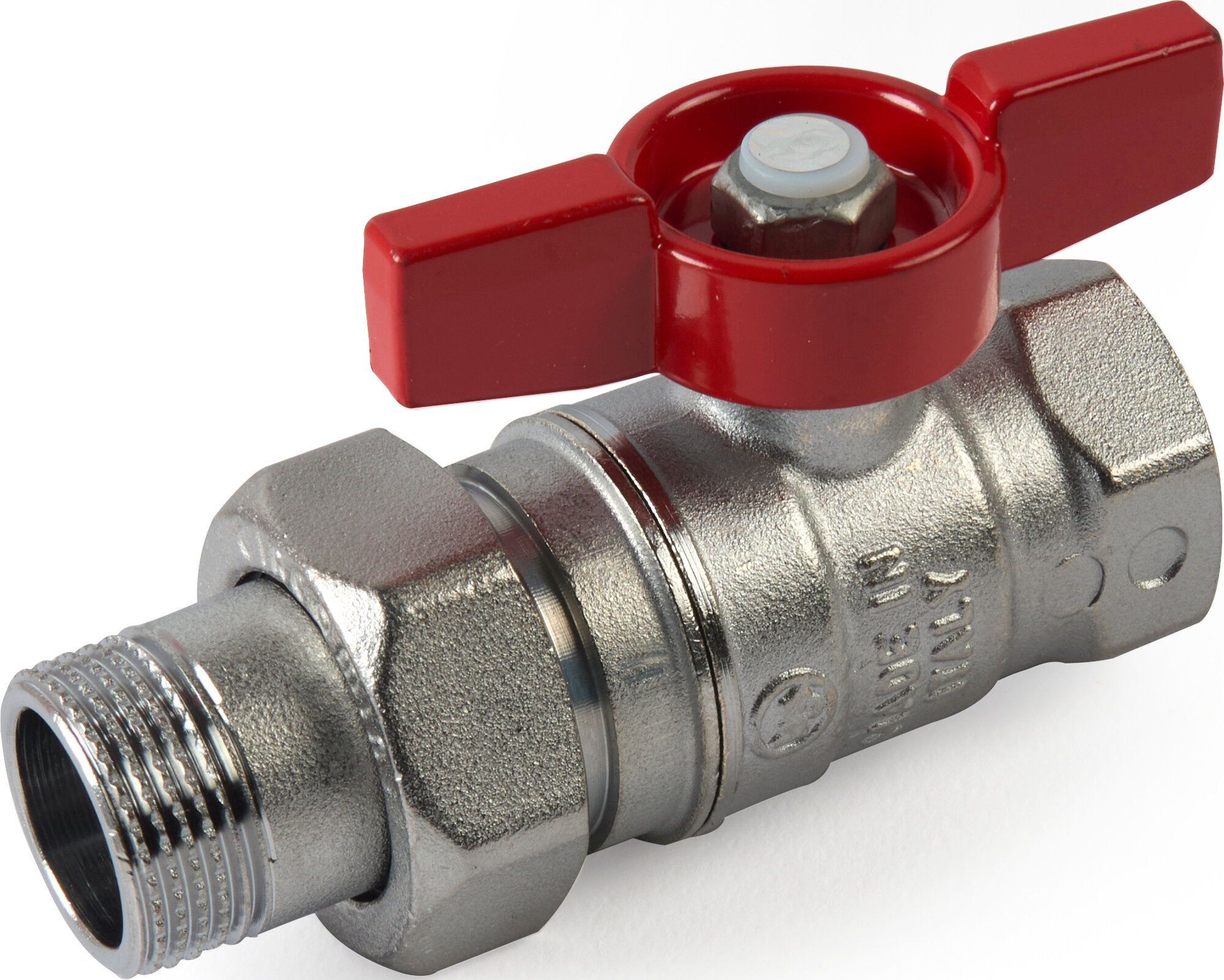 Кран шаровой бабочка Ду 15 Giacomini НГ Американка, для систем отопления, водоснабжения