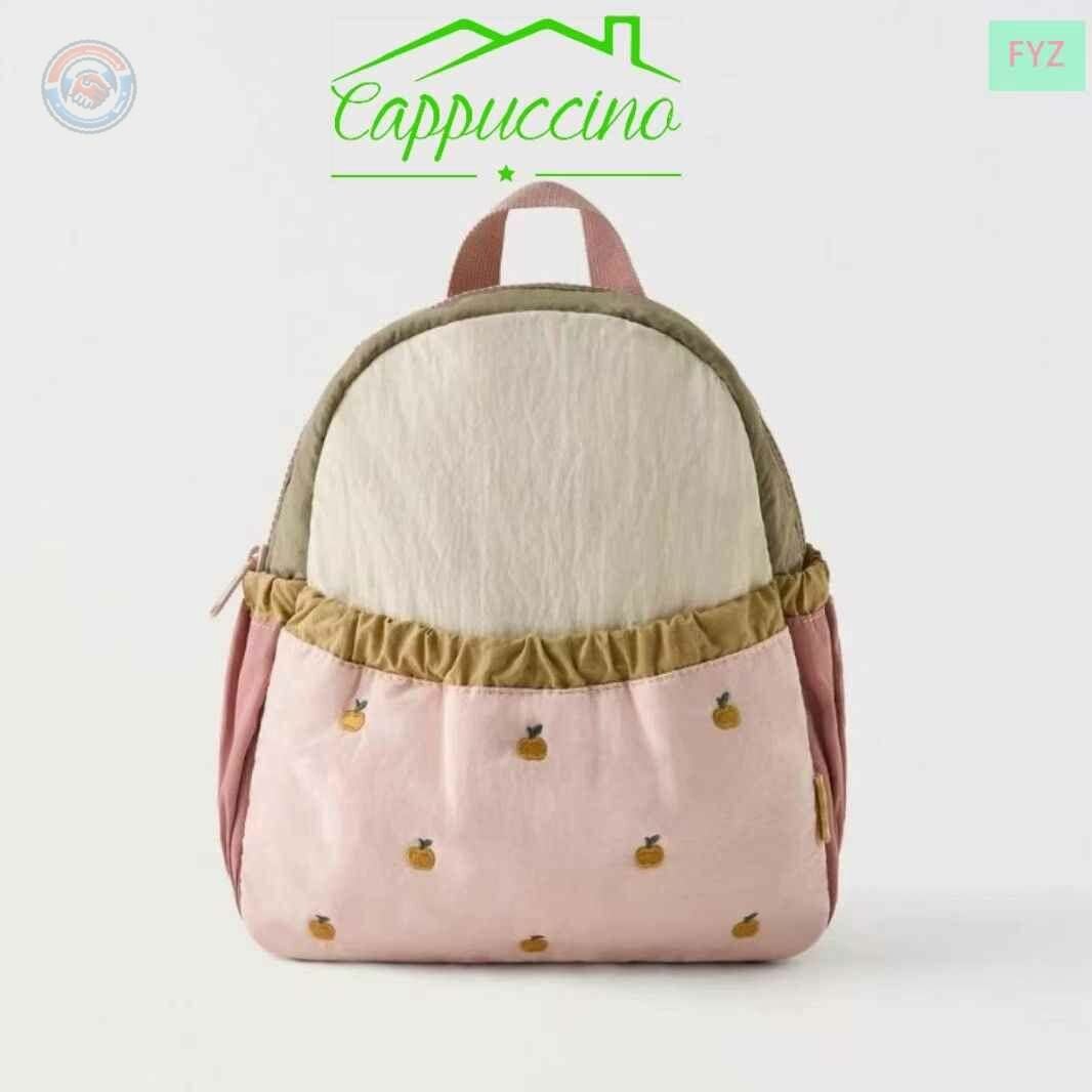 Детский рюкзак с вышивкой яблока для девочек и мальчиков, удобный и стильный школьный аксессуар