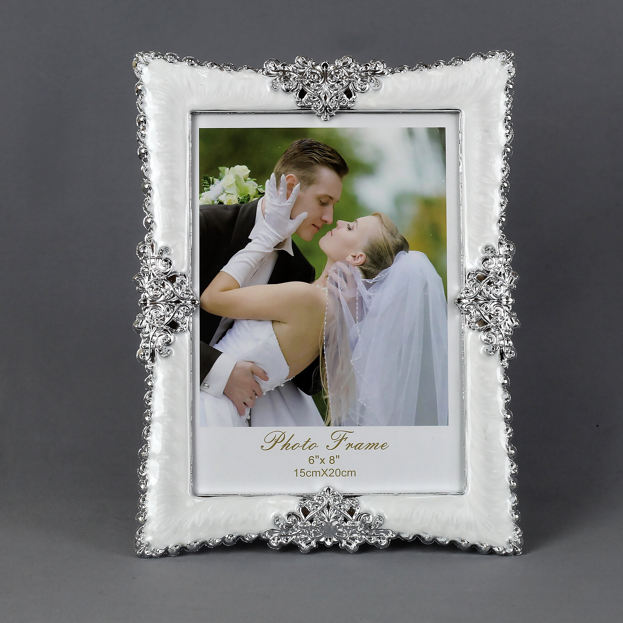 Арт-НН Фоторамка глазурь 15х20 см серебро