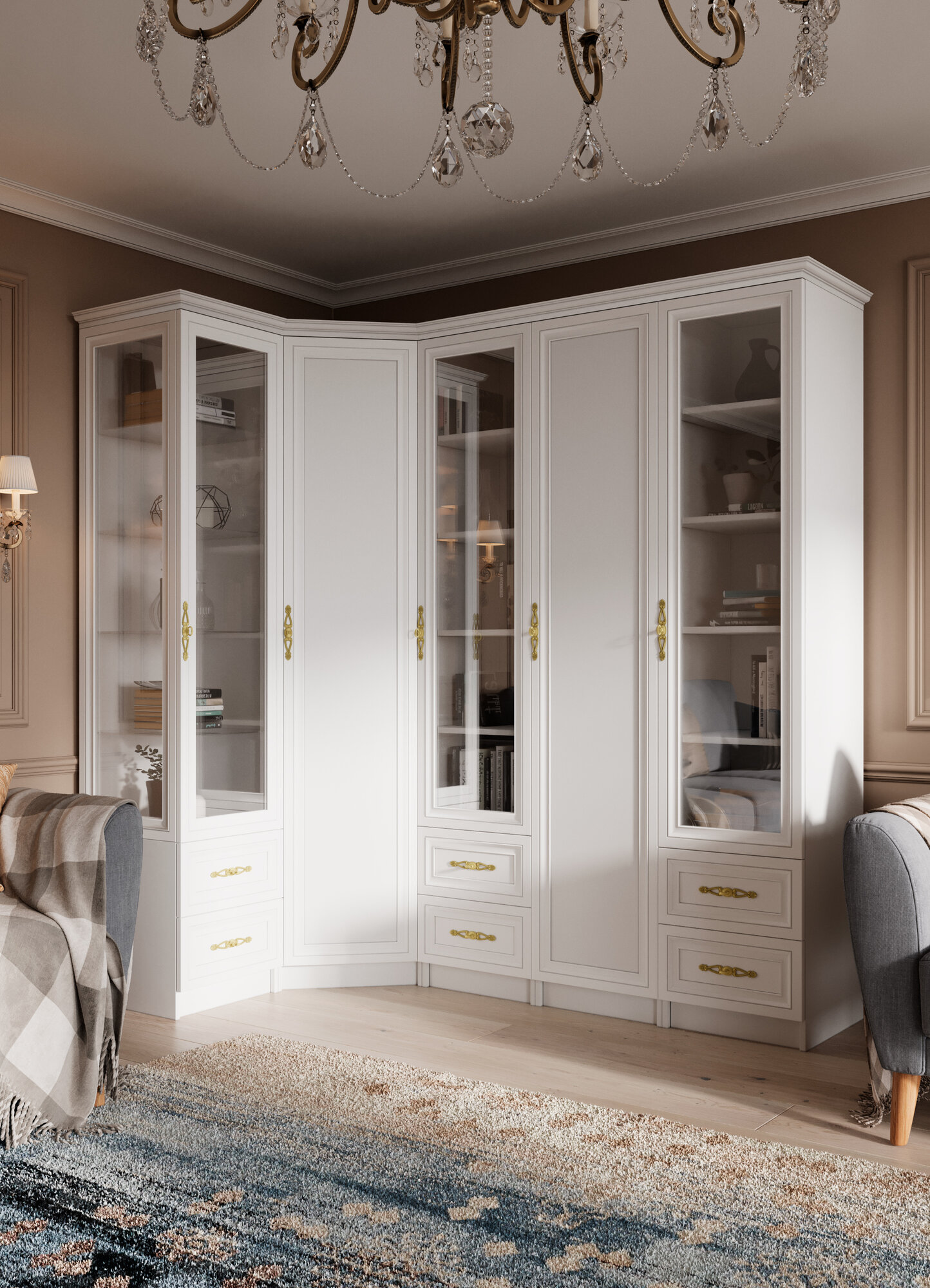 Библиотека Даниэль-8 Белый для документов для книг 110*200*40