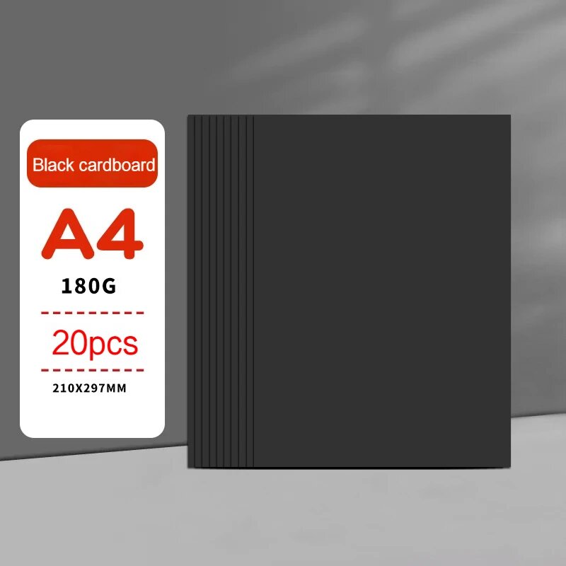 Черный картонный блокнот для рисования, 20-100 листов A4 180g 20sheets