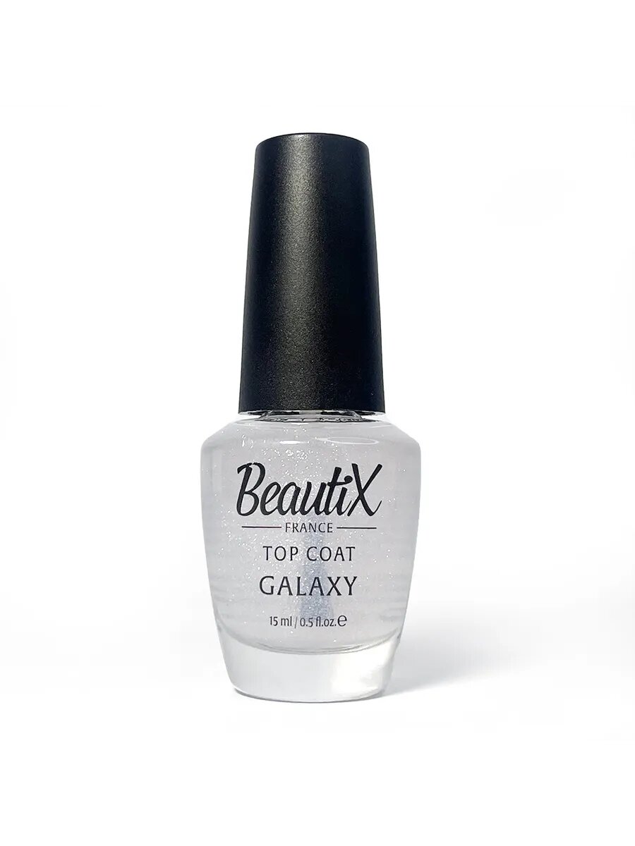 Финишное покрытие для лака Beautix GALAXY, прозрачный, с микрошиммером, 15 мл