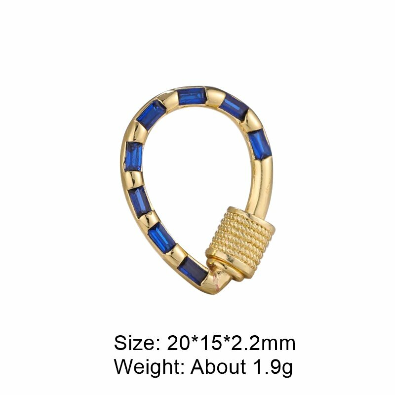 Juya Винтовые карабины из меди с кубическим цирконием Gold Blue